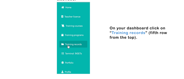 How to use the Dashboard on the NTC Teachers' Portal